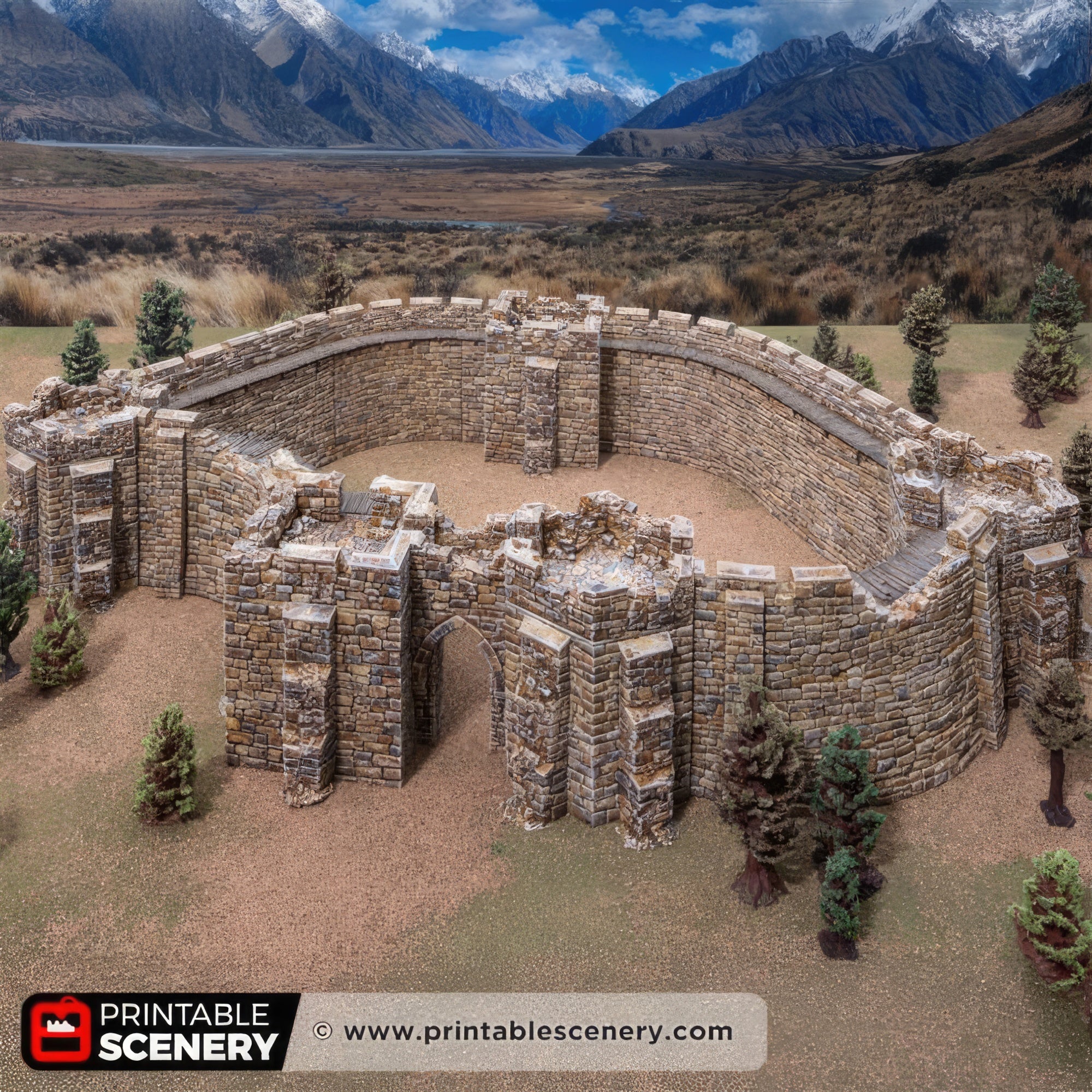 Ruined Castle Battlements – Smiley Badgers